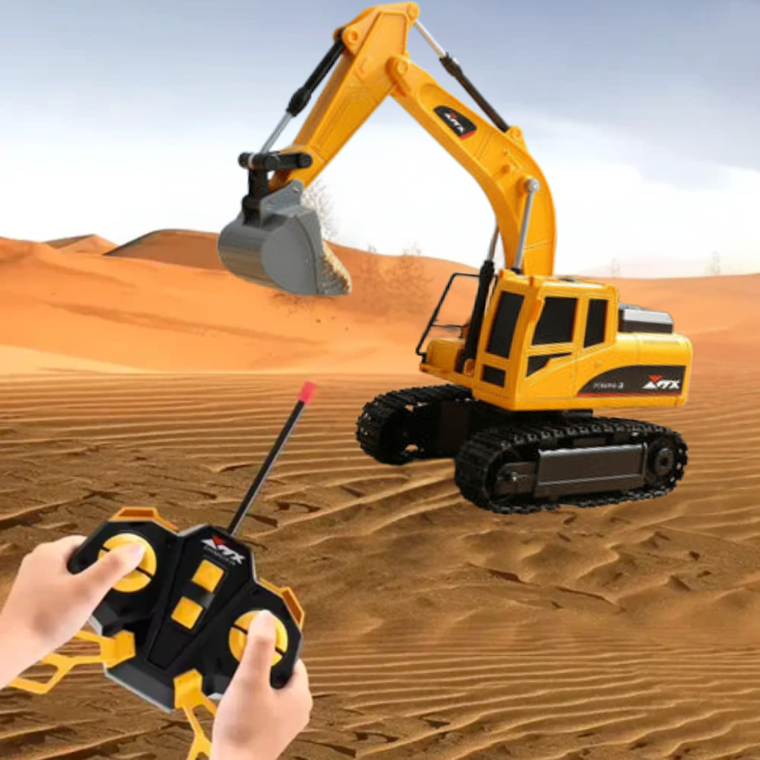 Kletshuts™ ExcavatorToy: Fjernkontroll Kontroll Barn Gravemaskin Leket ...